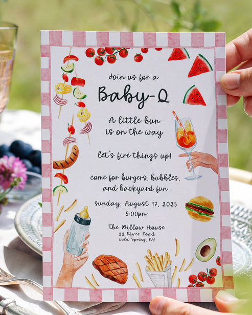 Editable Baby-Q Baby Shower Invitation | BBQ Baby Shower I Editable Ca ...