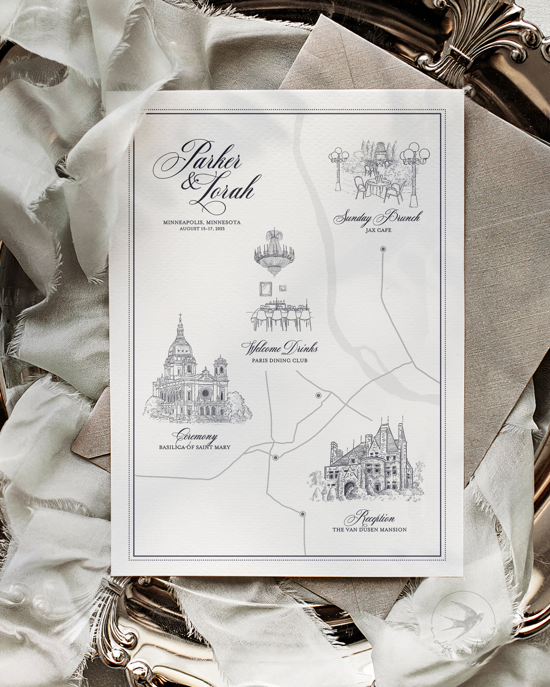 Custom Venue Map Illustrations for Weddings and All Occasions – Life et ...