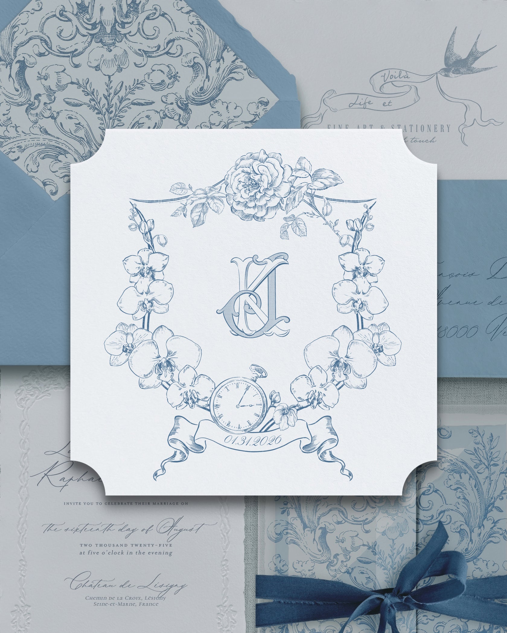 Hand Illustrated Crest with Monogram for Weddings and Ex Libris – Life ...
